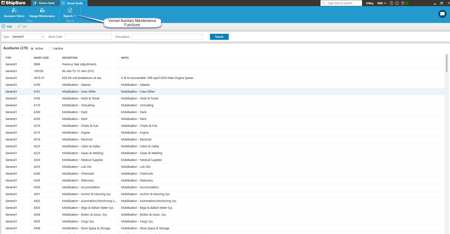 Auxiliary Maintenance